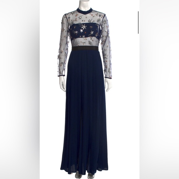 Self-Portrait | Dresses | Selfportrait Navy Lace Dress | Poshmark